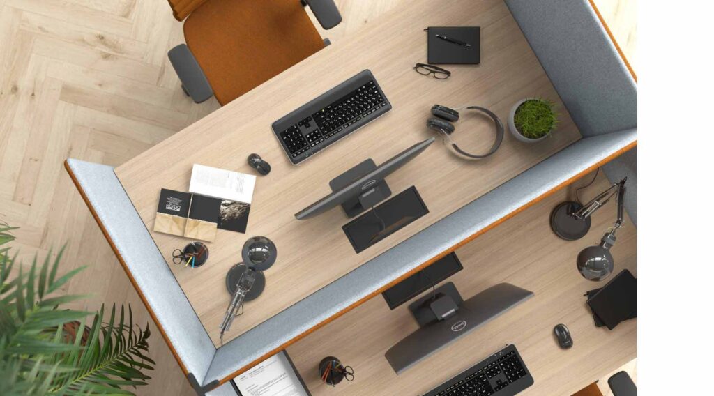 Office Furniture - Acoustic Screen Based Desking. Call Centre Desks