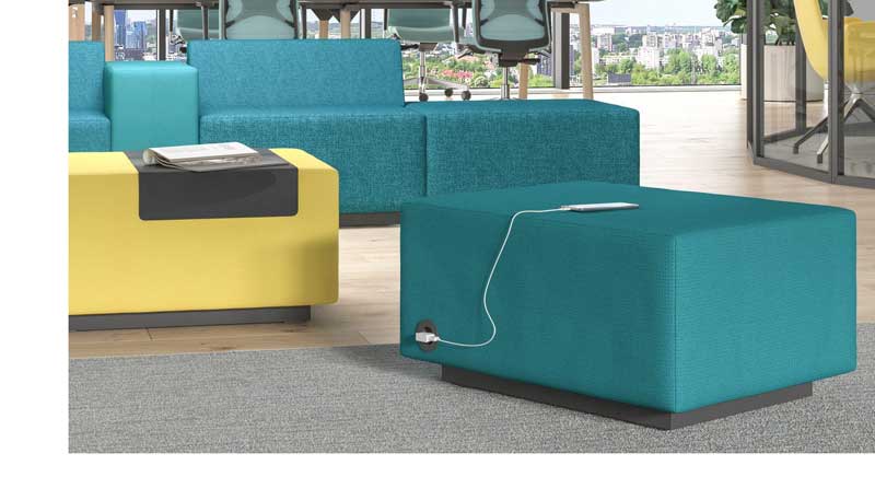 Modular Soft Seating System for Office, Reception, Public Areas